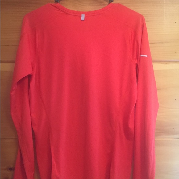 Nike | Tops | Nike Running Shirt Long Sleeve Red Dri Fit M | Poshmark